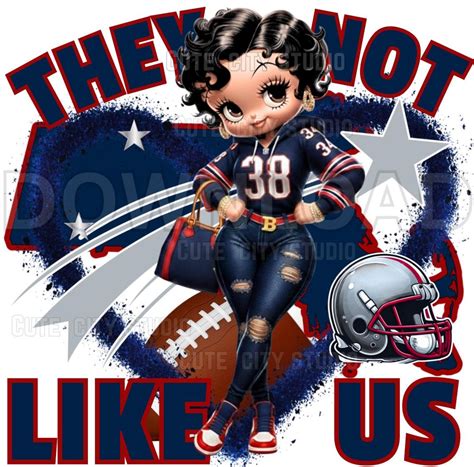 Betty Boop Patriots Png New England Football Mom Clipart Digital