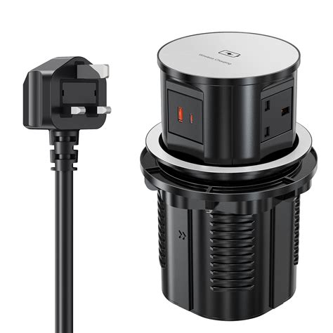 Buy Pop Up Power Sockets With Usb C Automatic Pop Up Outlets With 15w Wireless Charging