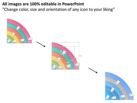 Six Staged Multicolored Linear Text Boxes Powerpoint Template Templates PowerPoint