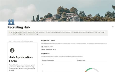 recruiting hub template by notion notion marketplace