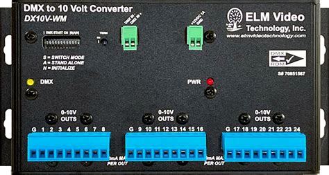 Dmx 0 10 Volt Analog Converter Wall Mount Elm Video Technology
