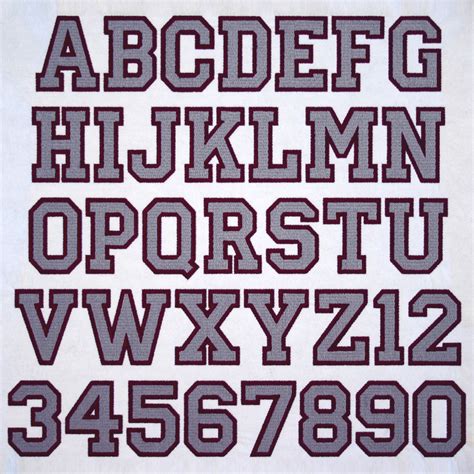 Sports Block 2 Color 2 Inch Wilcom Keyboard Font Embroidery4u Sports Block 2 Color 2 Inch Wilcom Keyboard Font Embroidery4u