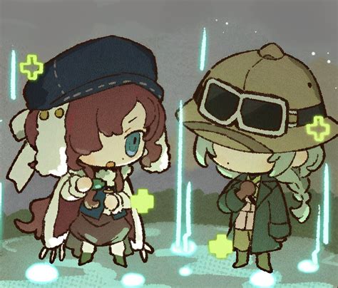 Yenisei And Bessmert Chibi Official Art Reverse 1999 Return To The Future 1999 Reverse 1999