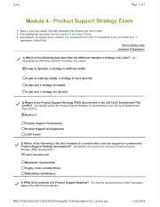 LOG Module Pdf DAU Page Of Module Product Support Strategy Exam Here Is Your