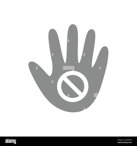 Hand With Stop Sign Vector Sign No Touching Do Not Touch Gesture