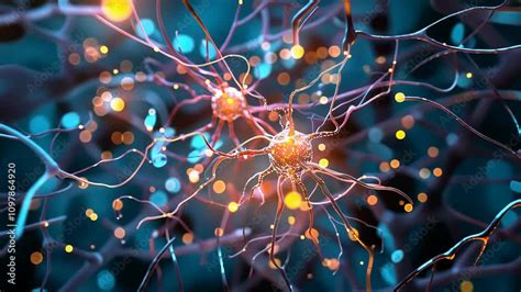 Neural Network Structure Of Brain Cells Revealing Complex Pathways