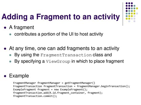Fragments Introduction Ppt Download