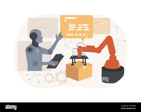 Ai Supported Robotics And Automation Abstract Concept Vector