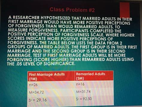 solved class problem 2 a researcher hypothesized that