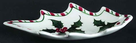 Holly Candy Cane 7 Leaf Dish By Lefton Replacements Ltd