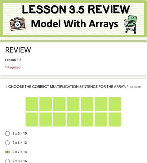 Model With Arrays Chapter 3 Lesson 5 3rd Grade Go Math Digital Go