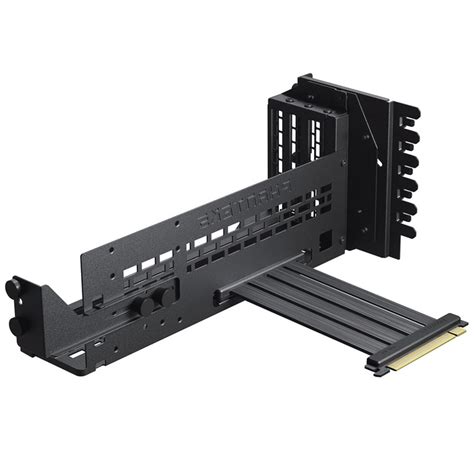 Phanteks Premium Vertical Gpu Bracket Pcie 4 0 X16 Riser Cable Drgb 220 Mm Black