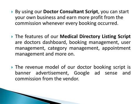 Ppt Medical Practitioner Booking Script Doctor Consultant Script