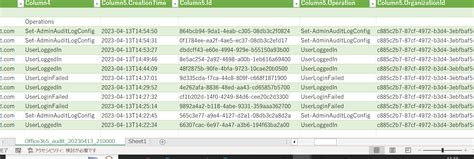 About Column Part In Audit Log Excell Microsoft Qanda