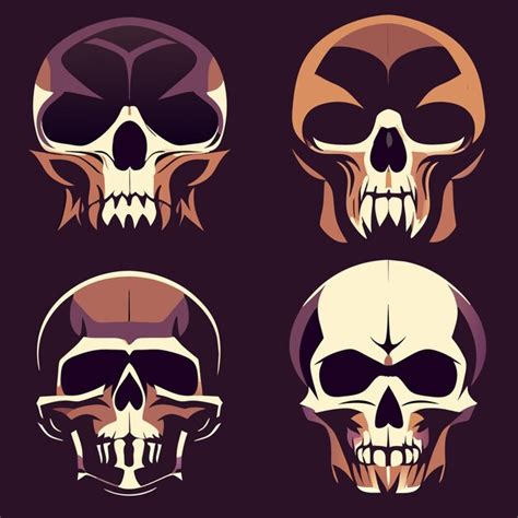 Premium Vector Flat Design Skull Graphics Vector Art