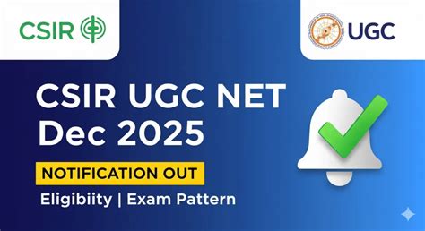 Csir Ugc Net December 2025 Notification Out Eligibility Exam Pattern