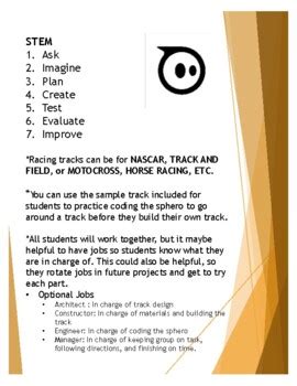 Sphero Racing STEM Challenge By Snapchats Of A Teacher TpT