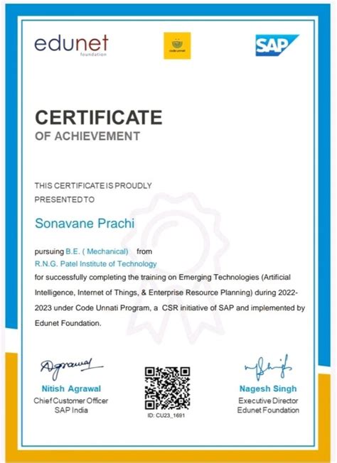 Prachi Sonavane On Linkedin Sap Codeunnati