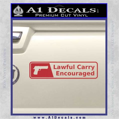 Concealed Lawful Carry Encouraged Decal Sticker A1 Decals