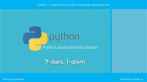 10 While Python Darslari Youtube