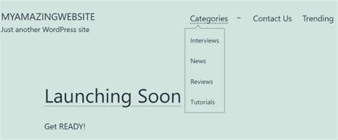 how to add titles in wordpress menu without linking to a page