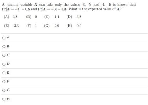 Solved A Random Variable X Can Take Only The Values 3 5