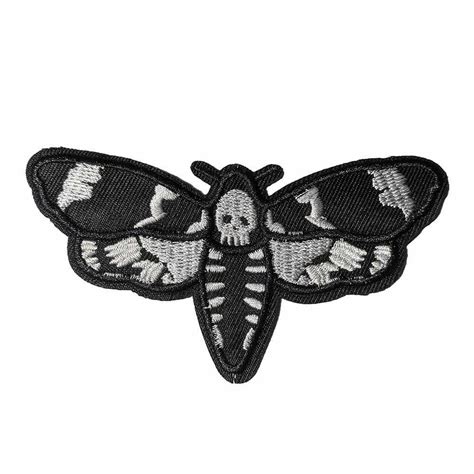 Deaths Head Hawk Moth Iron On Patch Morbitorium