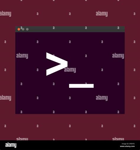 Terminal Startup Icon Direct Access To System Via Command Line Illustration Stock Vector