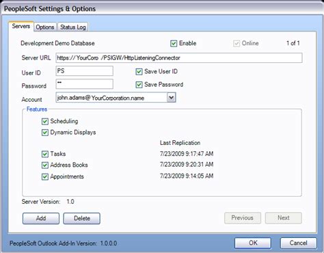 Using The Peoplesoft Outlook Menu