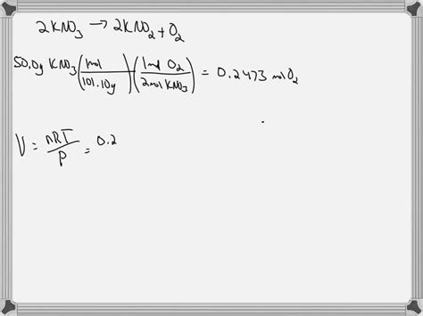 ⏩solved Potassium Nitrate Decomposes To Potassium Nitrite And… Numerade