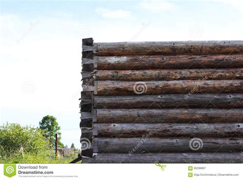 Assembling A Wooden Frame And Building A House Russia Texture Of Old