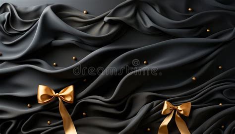 Abstract Wave Pattern On Silk Textile Creates Elegant Backdrop Generated By Ai Stock