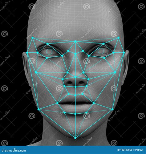 Biometric Facial Recognition Done Thin Line Icon Face Scan And Check Vector Illustration