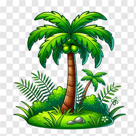 만화 야자수 손바닥 야자수 야자 나무 잎 Png 일러스트 및 이미지 에 대한 무료 다운로드 Pngtree