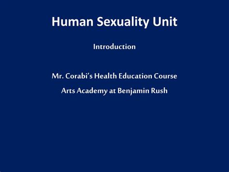 PPT Human Sexuality Unit PowerPoint Presentation Free Download ID