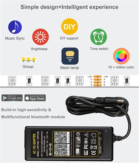 스마트 모바일 App 제어 Rgb Led 스트립 라이트 홈 장식 Rgb 색상 변경 라이트 스트립 유연한 Led 로프 라이트