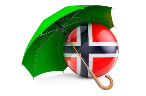우산 아래 노르웨이 국기 노르웨이 개념의 보호 및 보안 흰색 배경에 격리 된 3d 렌더링 기에 대한 스톡 사진 및 기타 이미지 Istock