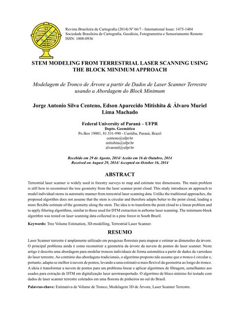 Pdf Stem Modeling From Terrestrial Laser Scanning Using The Block