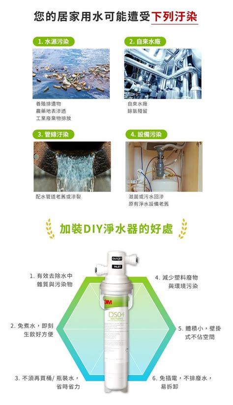 3m Ds04 Diy可生飲長效型淨水器 S003 Ds03升級款 雙效抑垢配方 內附配件包 Pchome 24h購物