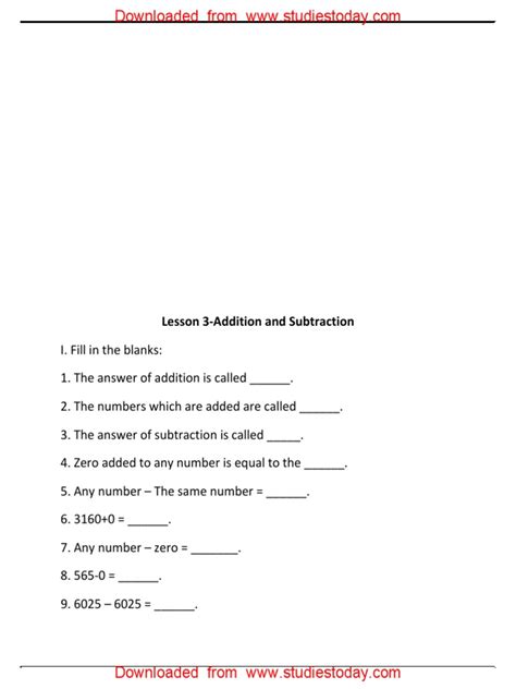 Cbse Class 3 Mathematics Worksheet 90 Addition And Subraction Worksheets Library