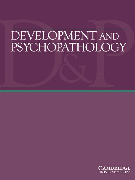 Development And Psychopathology Cambridge Core