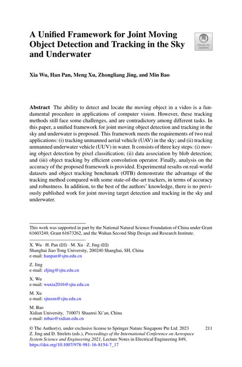 pdf a unified framework for joint moving object detection and
