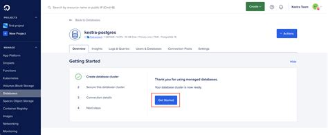 digitalocean droplet with managed database