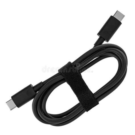 Cable And Type C Connector On White Background Stock Image Image Of Universal Connect 313026307