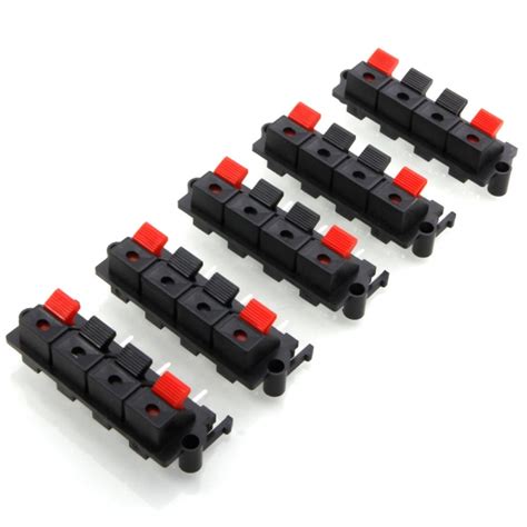 5pcs Wp4 2b Diy Terminal Block Black And Red 5pcs Wp4 2b Diy Terminal Block Black And Red