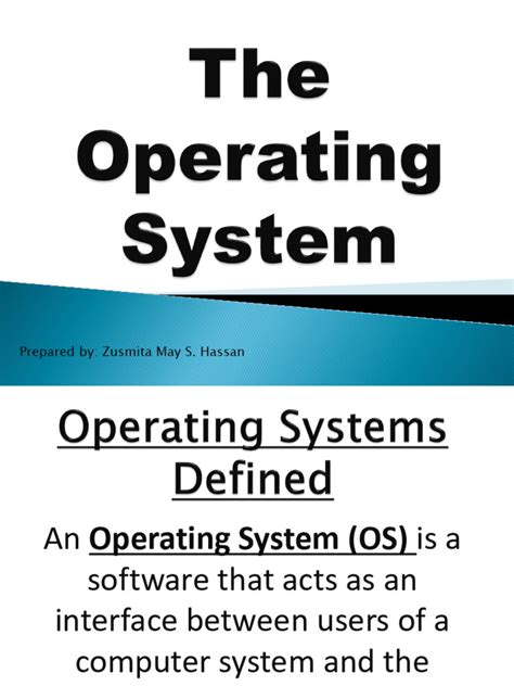 Lesson 21 The Operating System Pdf Operating System Window Computing