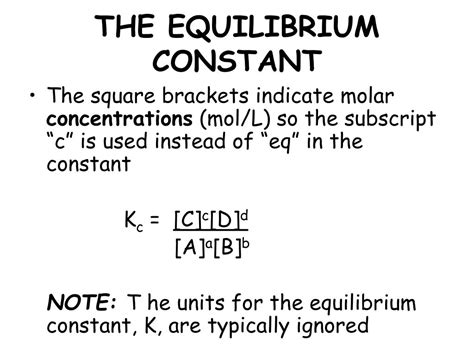 PPT THE EQUILIBRIUM CONSTANT PowerPoint Presentation Free Download ID
