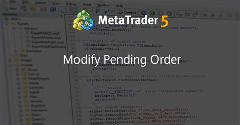 Free Download Of The Modify Pending Order Script By Metaquotes For Metatrader 4 In The Mql5