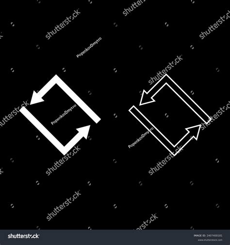 Vector Drawing Angular Arrows Contour Silhouette Stock Vector Royalty Free 2407400181