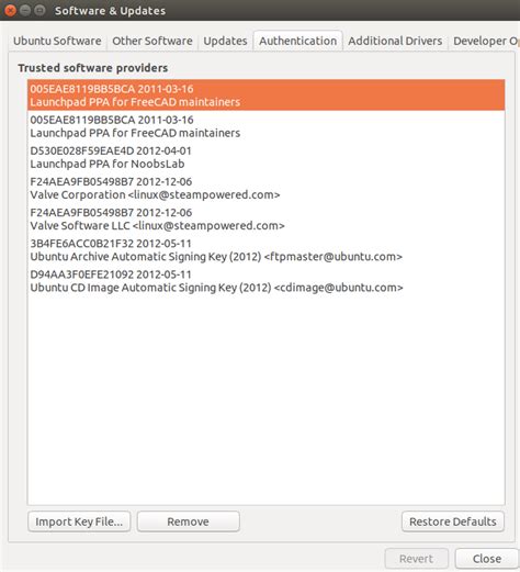Apt Unable To Remove Authentication Keys In 1710 Ask Ubuntu